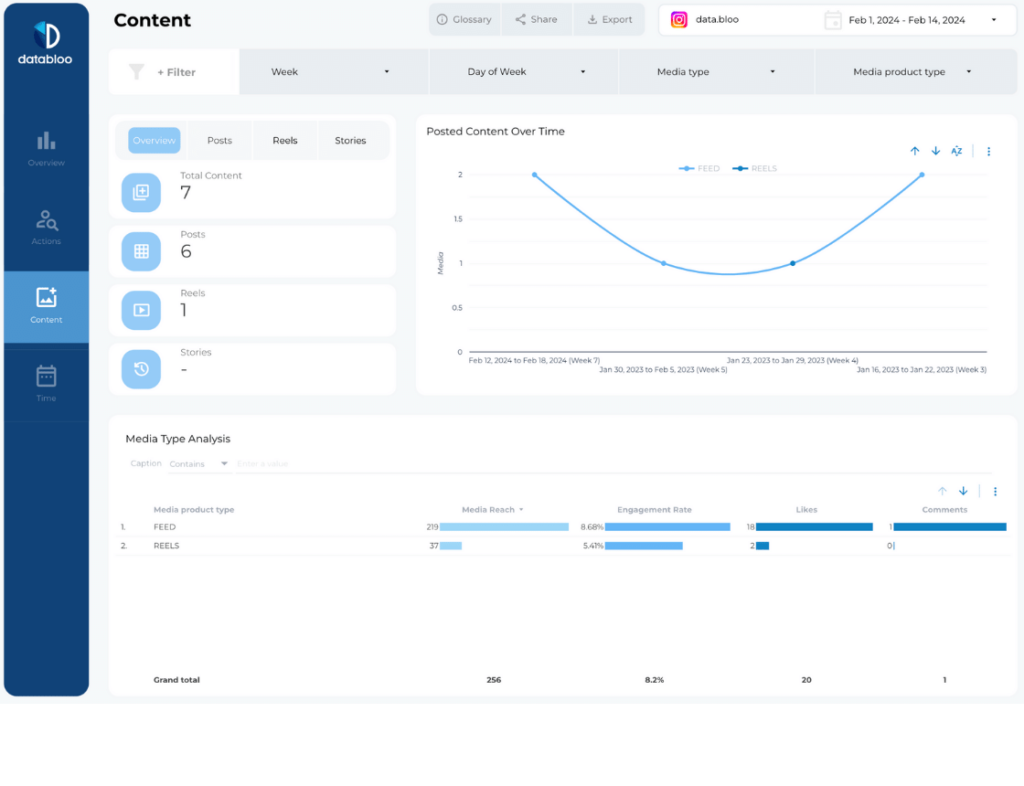 Instagram Insights Looker Studio Template - Data Bloo