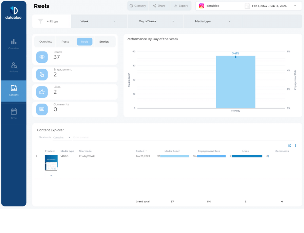 Instagram Insights Looker Studio Template - Data Bloo