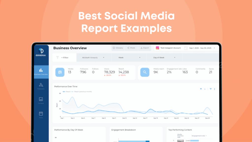 7 Best Social Media Report Examples for 2026 - Data Bloo